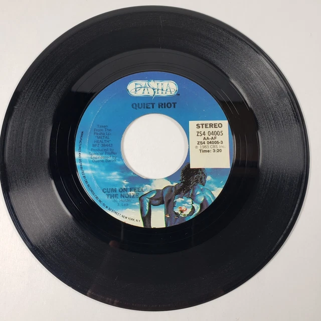 JUKEBOX QUIET RIOT "Cum On Feel The Noize" 45 testé vintage 1983 EUR 8 ...