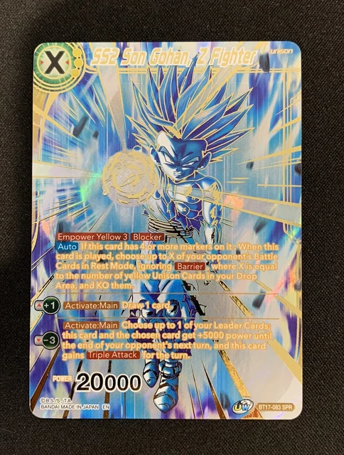 DRAGON BALL SUPER SS2 Son Gohan, Z Fighter BT17-083 SPR Foil Special ...