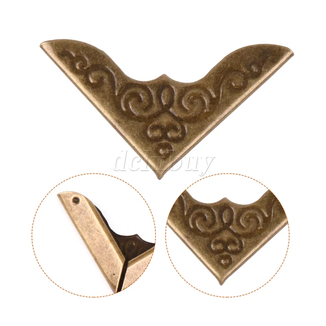 20 X METAL Book Corners Triangle Decorative Cover 0.91" x 0.91" Bronzy ...