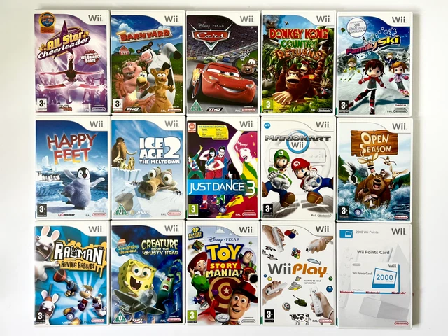 15X NINTENDO WII Games Joblot Bundle - Mario Kart, Sealed Points Card ...