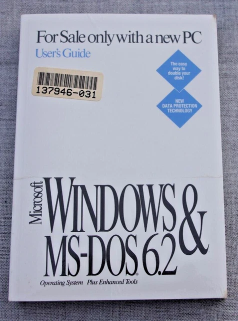 MICROSOFT WINDOWS MS-DOS 6.2 Operating System plus Enhanced Tools & COA £52.68 - PicClick UK