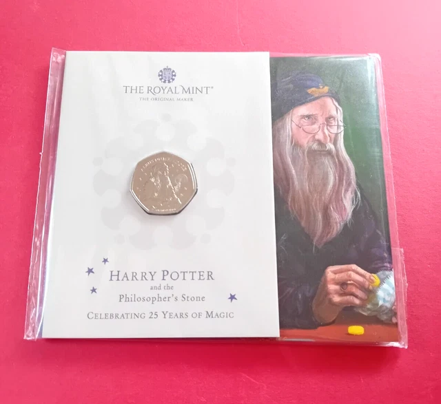 HARRY POTTER THE Professor Dumbledore 2023 UK 50p Uncirculated Coin £8. ...