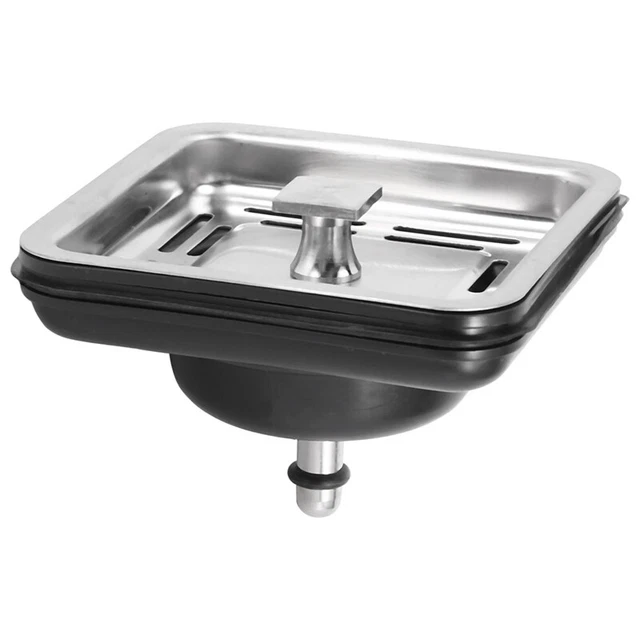 STAINLESS STEEL SQUARE Sink Strainer Plug Kitchen Sink Mesh Stopper ...