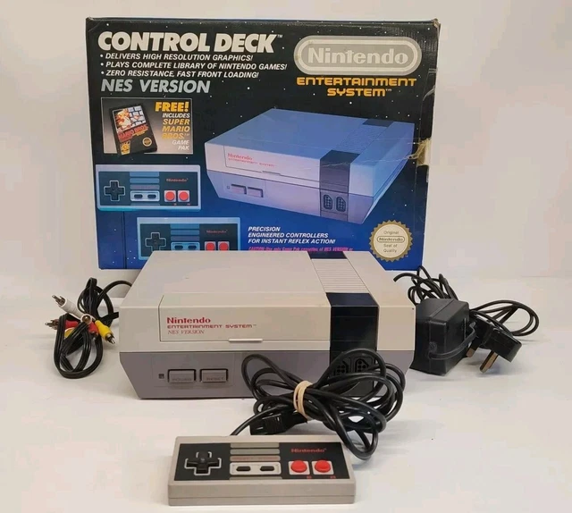 NINTENDO NES CONTROL Deck Console Boxed Tested 1 Controller Vintage Vgc ...