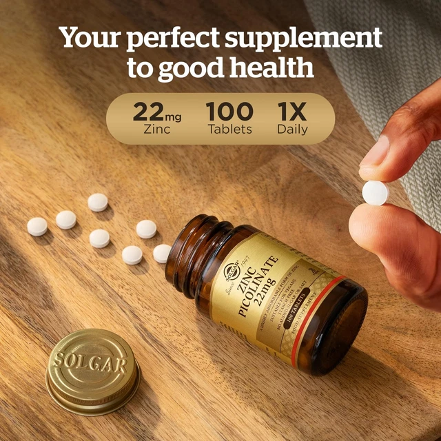 ZINC PICOLINATE 22 Mg Tablets - Healthy Skin, Hair and Nails - Highly ...