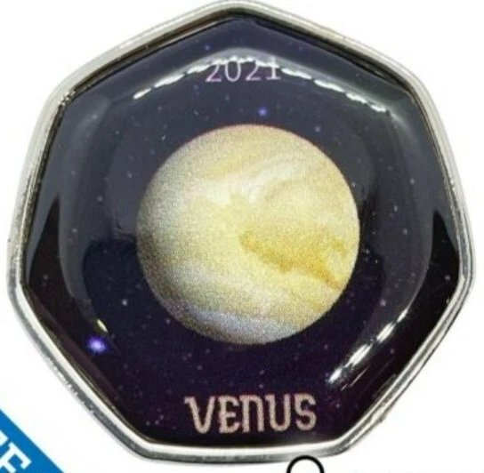 RARE COIN SOLAR System Planet Venus 50p Shaped Coin TGBCH Limited ...