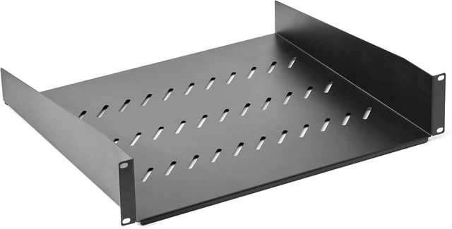 2U SERVER RACK Shelf Rack Mount Tray 16" Deep for 19" Network Cabinet ...