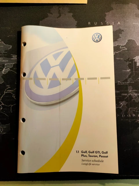 GENUINE VW GOLF - Golf Gti - Golf Plus - Touran - Passat Service Book ...