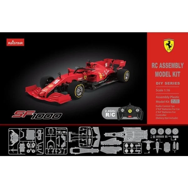 FERRARI SF1000 RC Model Kit 1/16 Plastic Assembly, includes decals ...