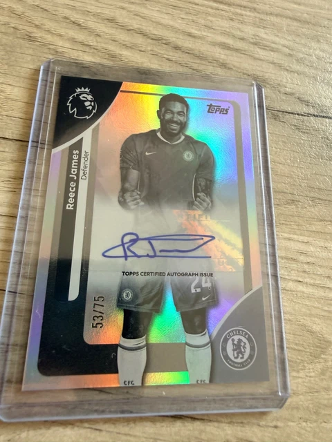 TOPPS PREMIER LEAGUE 25/26 2026 # Reece James AC-RJ Chelsea Auto ...