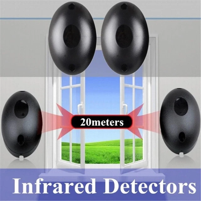 20M SINGLE BEAM Alarm Photoelectric Infrared Detector Alarm Home ...