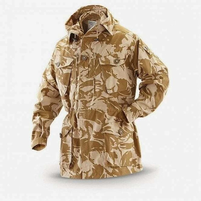 BRITISH ARMY WINDPROOF Smock Jacket Genuine Desert Camo Combat Soldier ...