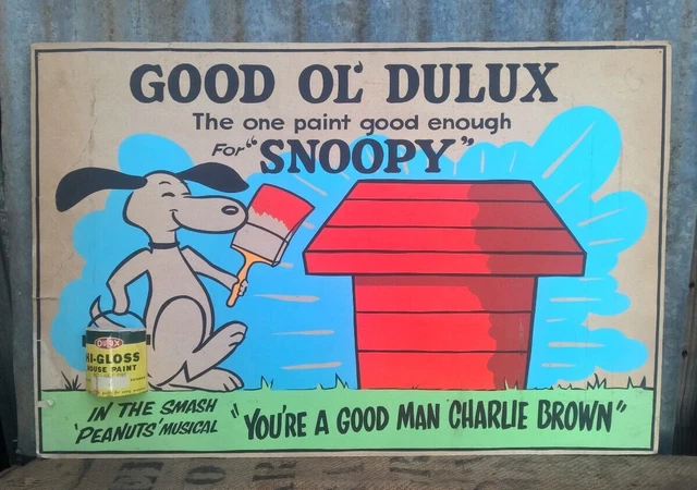 VINTAGE DULUX PAINT Snoopy Peanuts Charlie Brown Musical - 60s Poster ...
