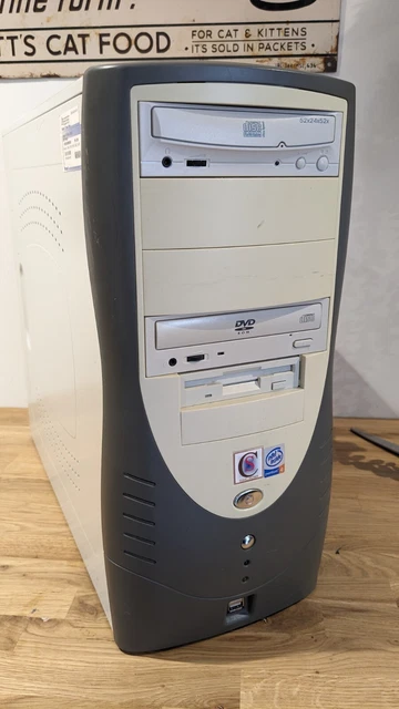 RETRO WINDOWS XP PC Tower Intel Pentium 4 MSI NVIDIA GEFORCE FX 5200 ...