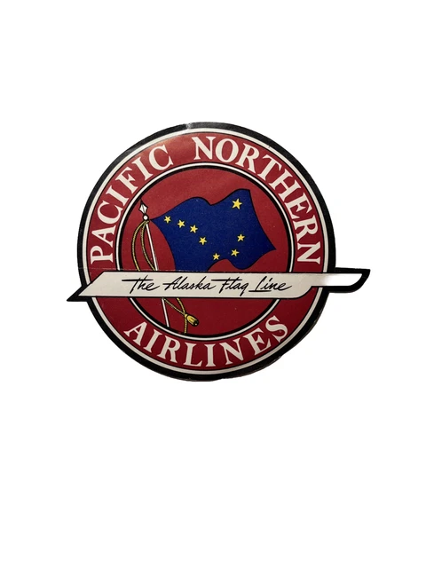 VINTAGE PNA PACIFIC Northern Air Label + Brochure 49th State Tours to ...