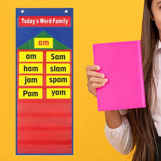WORD RECOGNITION POCKET Chart Word Pocket Chart for Daily £23.85 ...