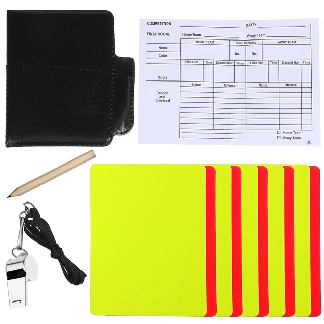 FOOTBALL REFEREE SCORE Cards Sport Whistle Soccer Penalty Professional ...