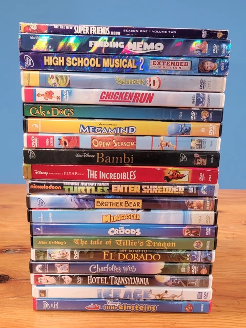 20 KIDS DVD Lot - Disney, Dreamworks, Animated, Children, Family DVDs ...