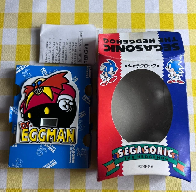 VINTAGE 1995 SEGA Sonic the Hedgehog Dr Eggman Character Clock RARE $85 ...