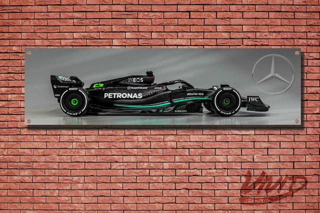 MERCEDES BENZ AMG F1 car Petronas Formula 1 Team Banner Garage Workshop ...