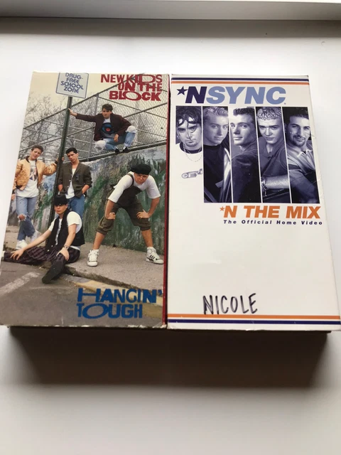 NEW KIDS ON The Block & NSYNC VHS 2 Tape Lot, Rare OOP, 90’s pop, boy ...