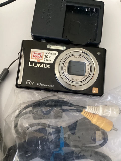 PANASONIC FS37 16MP BLACK Digital Camera TEST 8x Zoom Excellent Touch ...