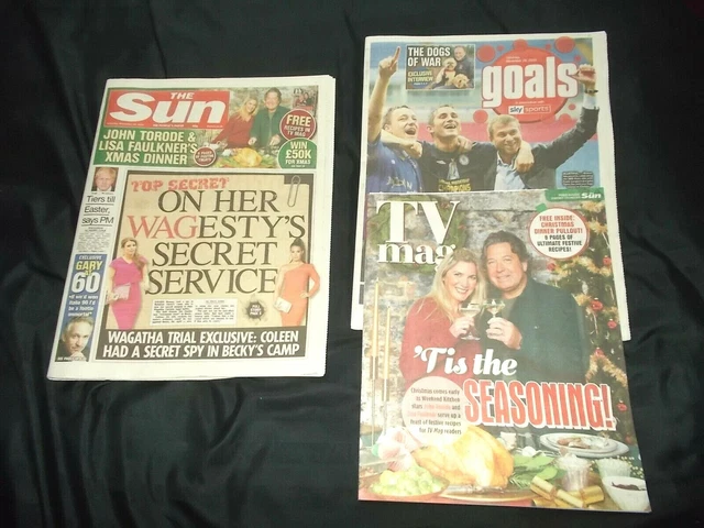 THE SUN UK Newspaper 28/11/20 November 28th 2020 Coleen Rooney Rebekah ...