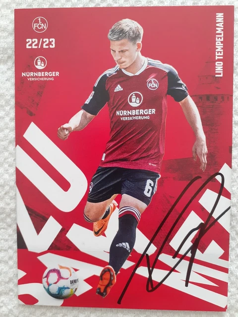 AUTOGRAMMKARTE LINO TEMPELMANN 1. FC Nürnberg Saison 2022/2023 EUR 1,00 - PicClick DE