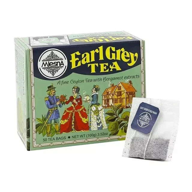 MLESNA CEYLON EARL Grey Tea 50 Tea Bags 100g FREE SHIPPING WORD WIDE ...