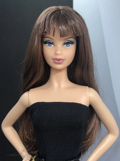 Barbie Basics Doll Model 03 Collection 001 Model Muse Bangs Black Dress
