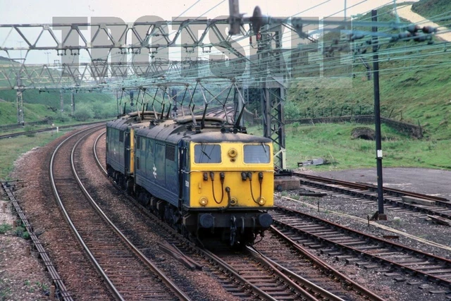 35MM SLIDE BR British Rail Electric Loco Class 76 76011 76009 Dunford ...
