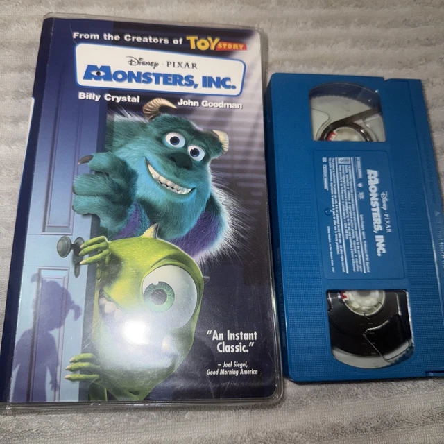MONSTERS INC DISNEY Pixar (VHS, Clamshell) Blue VHS Tape Edition 2001 ...