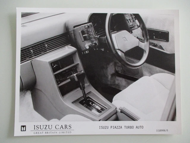 ISUZU PIAZZA TURBO Automatic Original Foto Werkfoto Pressefoto Photo ...