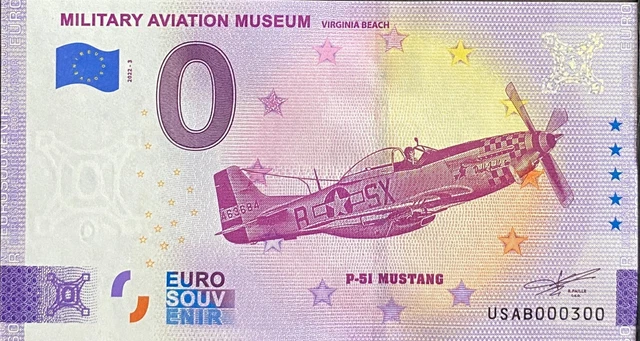 TICKET MILITARY AVIATION Museum Virgina Beach USA 2022 Number 300 £8.72 ...