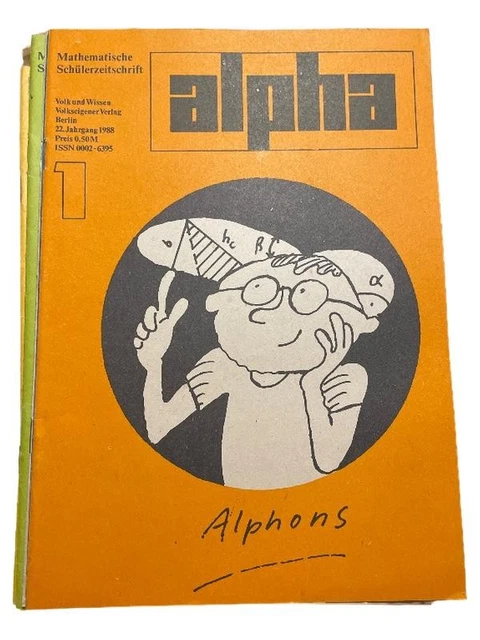 ALPHA - VOLK und Wissen - Revue Mathématique Étudiant 1988 EUR 2,95 ...
