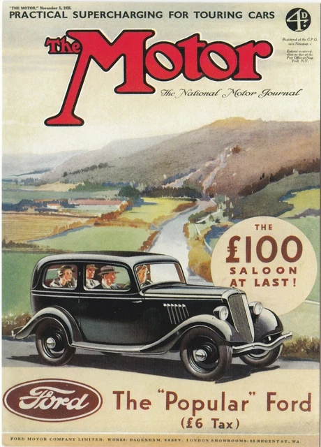 FORD MODEL Y c.1935 (The Motor Journal) - Facsimile Advertising ...