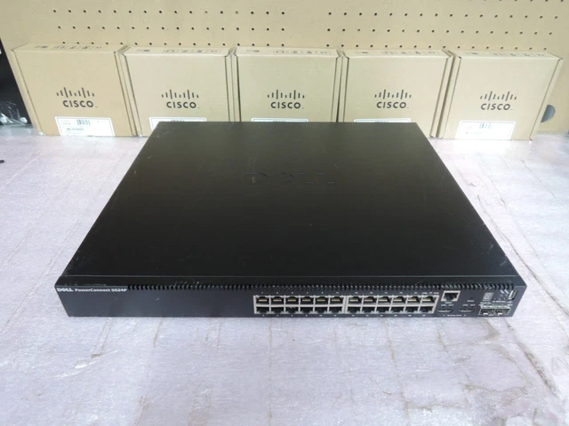 DELL POWERCONNECT-5524P 24-PORT GIG Ethernet PoE Network Switch. 90d ...