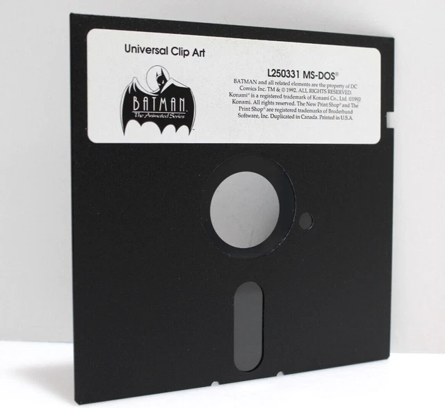 CLIP ART UNIVERSEL : Batman la série animée - disquette 5 1/4" - MS-DOS ...