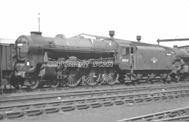 RAILWAY STEAM PHOTO. 45532 Ex LMS PAT ‘ILLUSTRIOUS’ at UPPERBY in 1964 ...