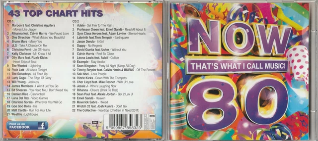 NOW THAT'S WHAT I CALL MUSIC 80 - 2011 UK TWIN CD Album ...