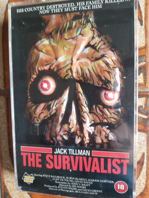 THE SURVIVALIST VHS Counter Top Display Box Light Up Eyes + VHS Ex ...