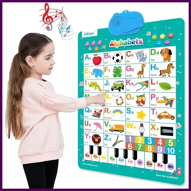 INTERACTIVE ABC ALPHABET Wall Chart Talking Poster Educational Toy for ...