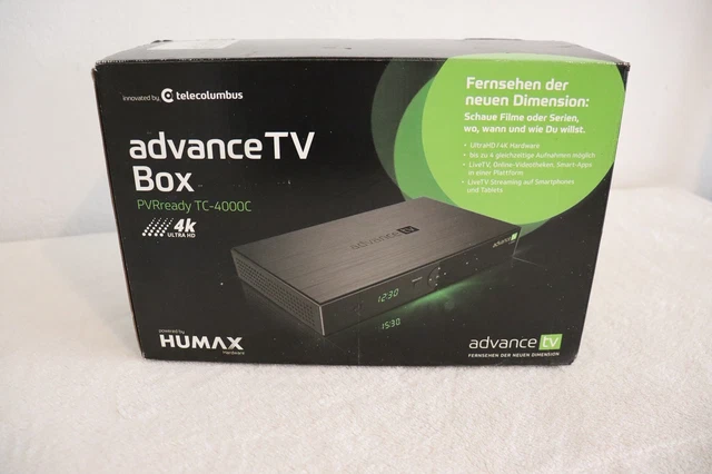 HUMAX ADVANCE TV Box PVRready 4K Ultra HD TC-4000 mit Fernbedienung EUR ...