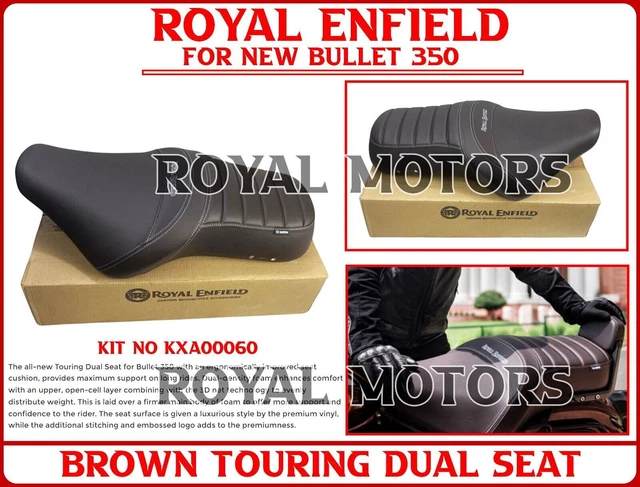 ROYAL ENFIELD &BROWN TOURING DUAL SEAT" For New Bullet 350 - Express ...