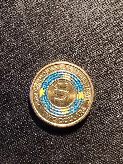 2022 AUSTRALIAN $2 Two Dollar Coin Commonwealth Games Team S Letter ...