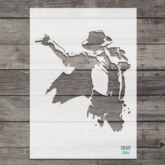 MICHAEL JACKSON STENCIL Singer Iconic Face Famous People King of Pop ...