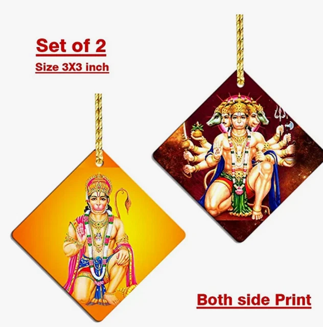 INDIAN TRADITIONAL HANUMAN Ji Car Hanging For Good Luck Pack Of 2 EUR ...