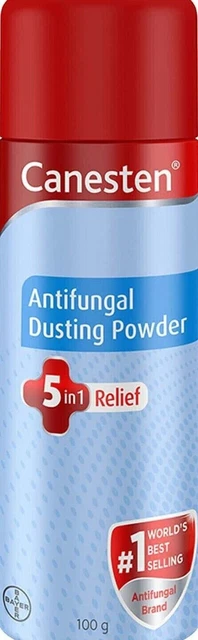 CANESTEN ANTIFUNGAL DUSTING Powder (100g) For Fungal Infections Redness ...