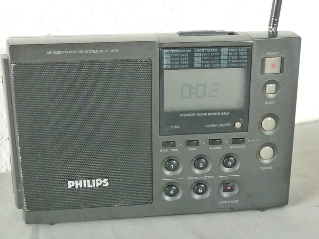 PHILIPS AE 3625 World Receiver Weltempfänger - Radio + Uhr + Wecker EUR ...