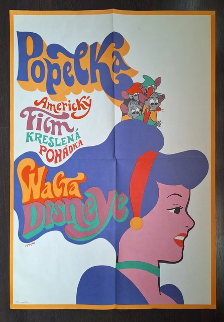 CINDERELLA, POPELKA, WALT Disney, Original A1 Czech Movie Poster, Karel ...